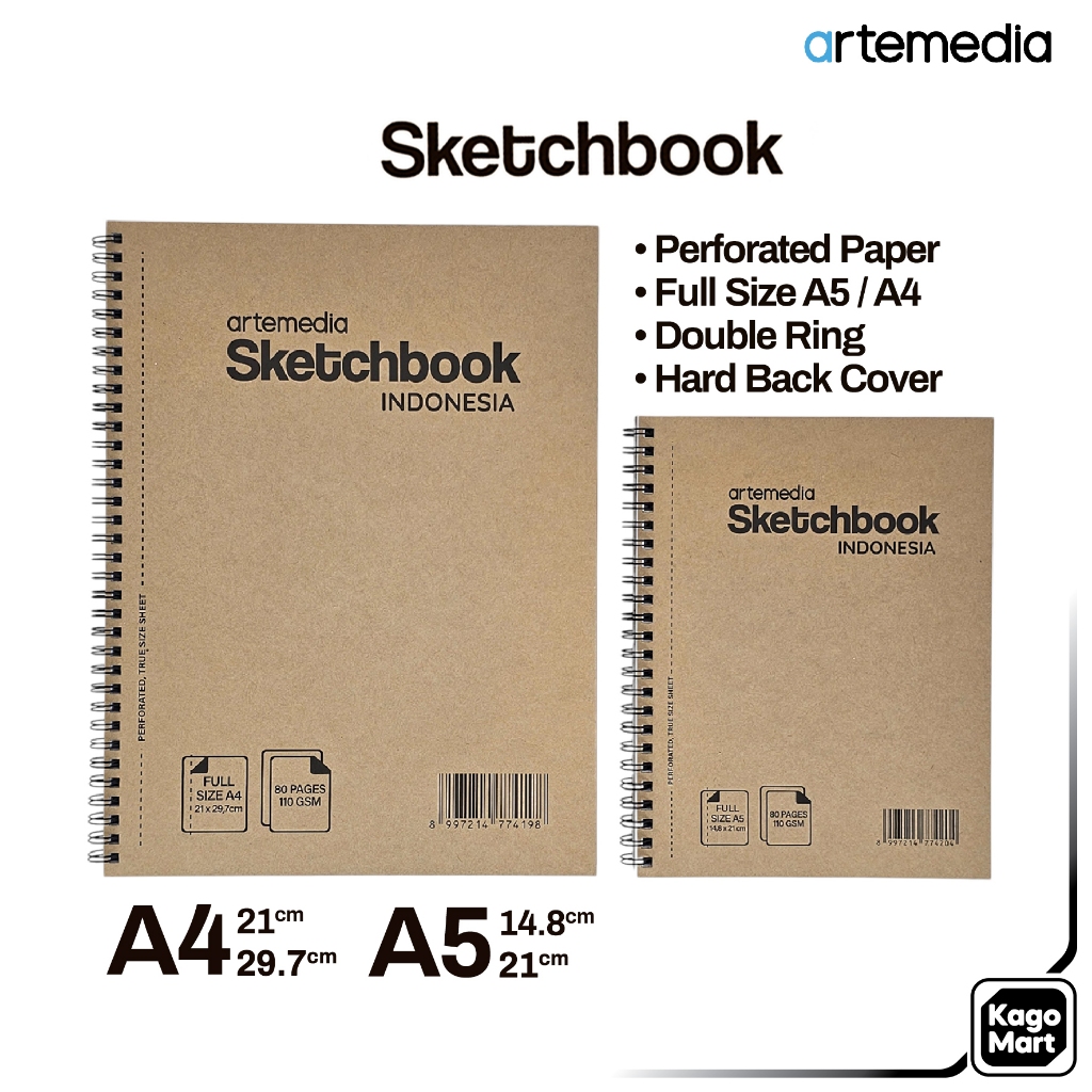 Jual Sketchbook Artemedia Spiral Binding A5 A4 Buku Sketsa | Shopee ...