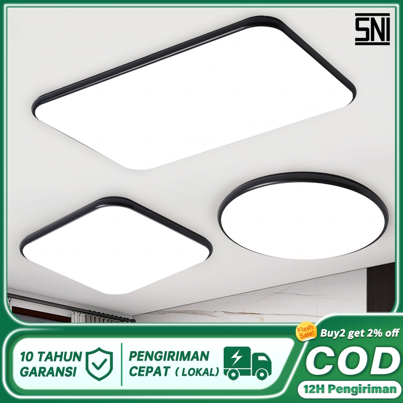 Jual COD Lampu Plafon rumah Minimalis Modern Bulat/Persegi Pvc 24/36/72 ...