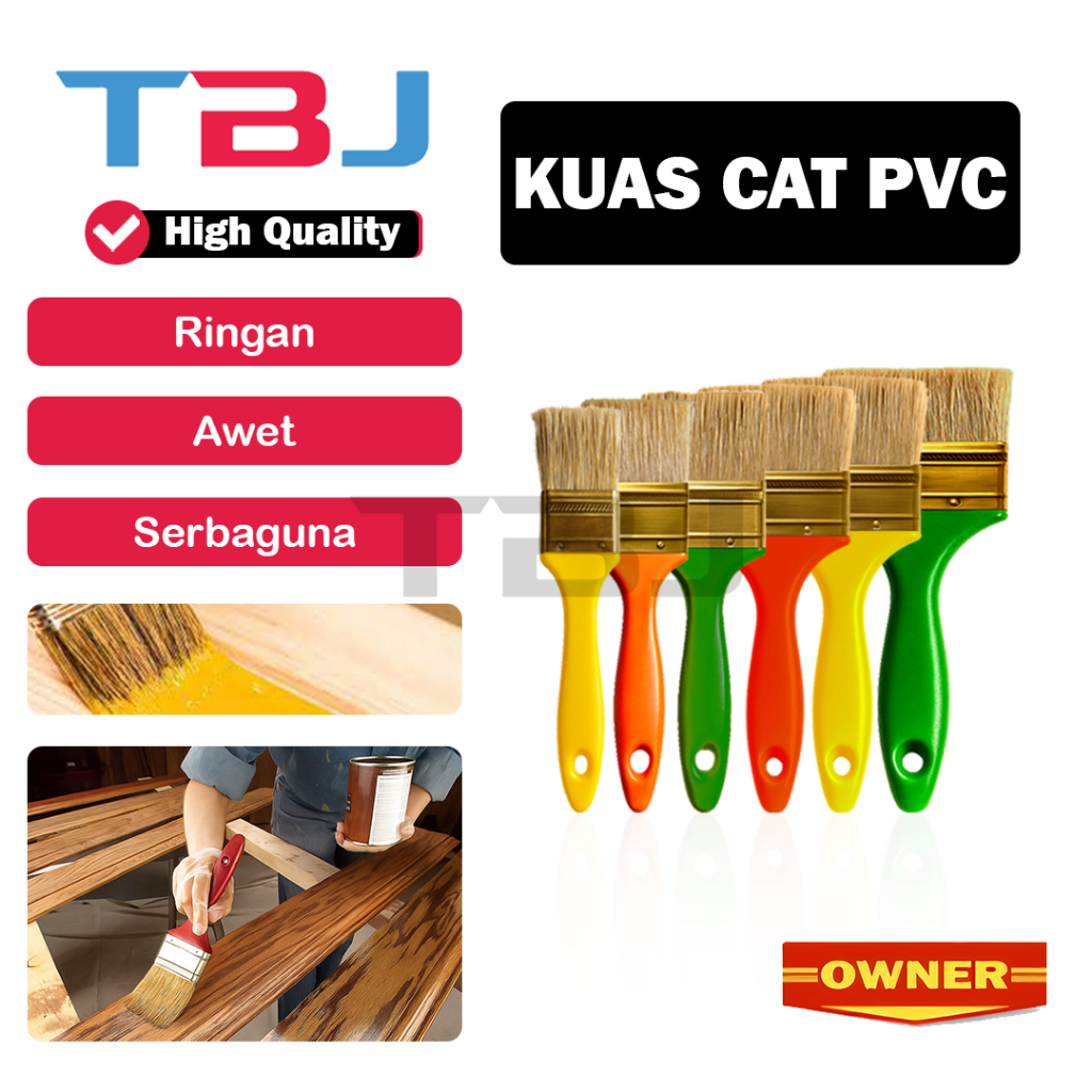 Jual Kuas Cat Tembok Dinding Satuan PVC Ukuran 1-4 Inch OWNER | Shopee ...