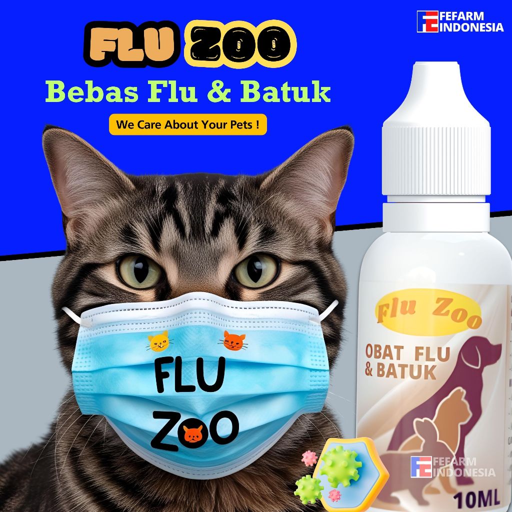 Jual FLU ZOO Obat Flu Kucing Pilek Ngorok Infeksi Pernafasan Kucing ...