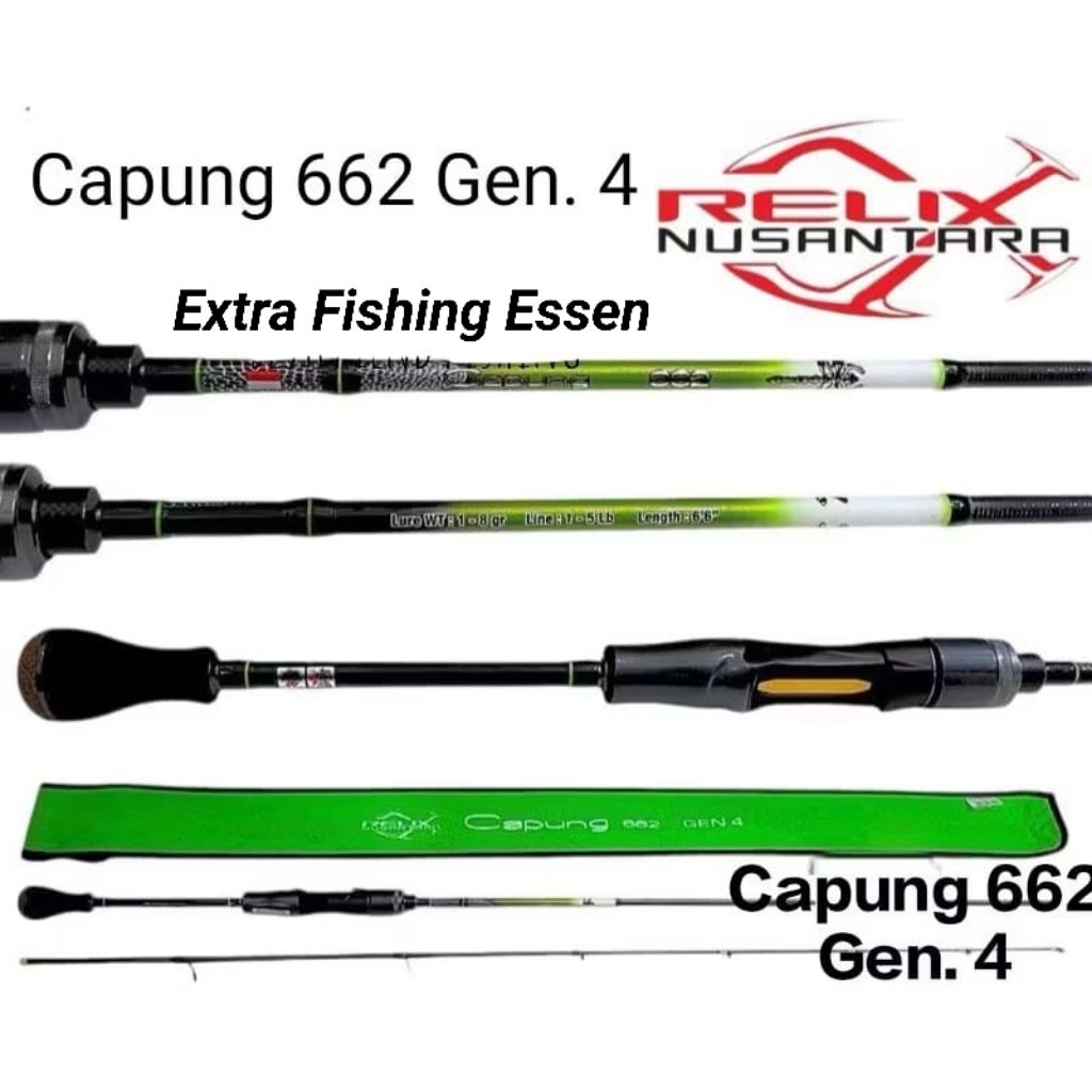 Jual Joran Relix Capung 662 Gen4/Gen2/Penta Series Spin atau Baitcast ...