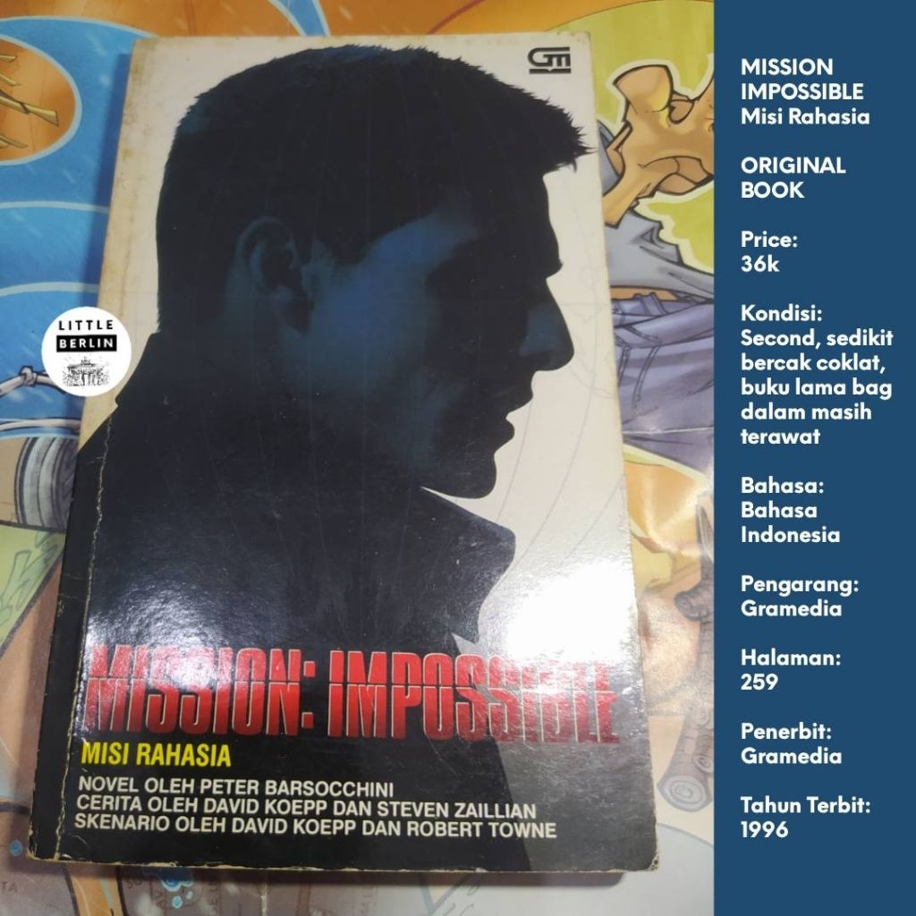 Jual ORIGINAL Novel MISSION IMPOSSIBLE Misi Rahasia Preloved Novel Film ...