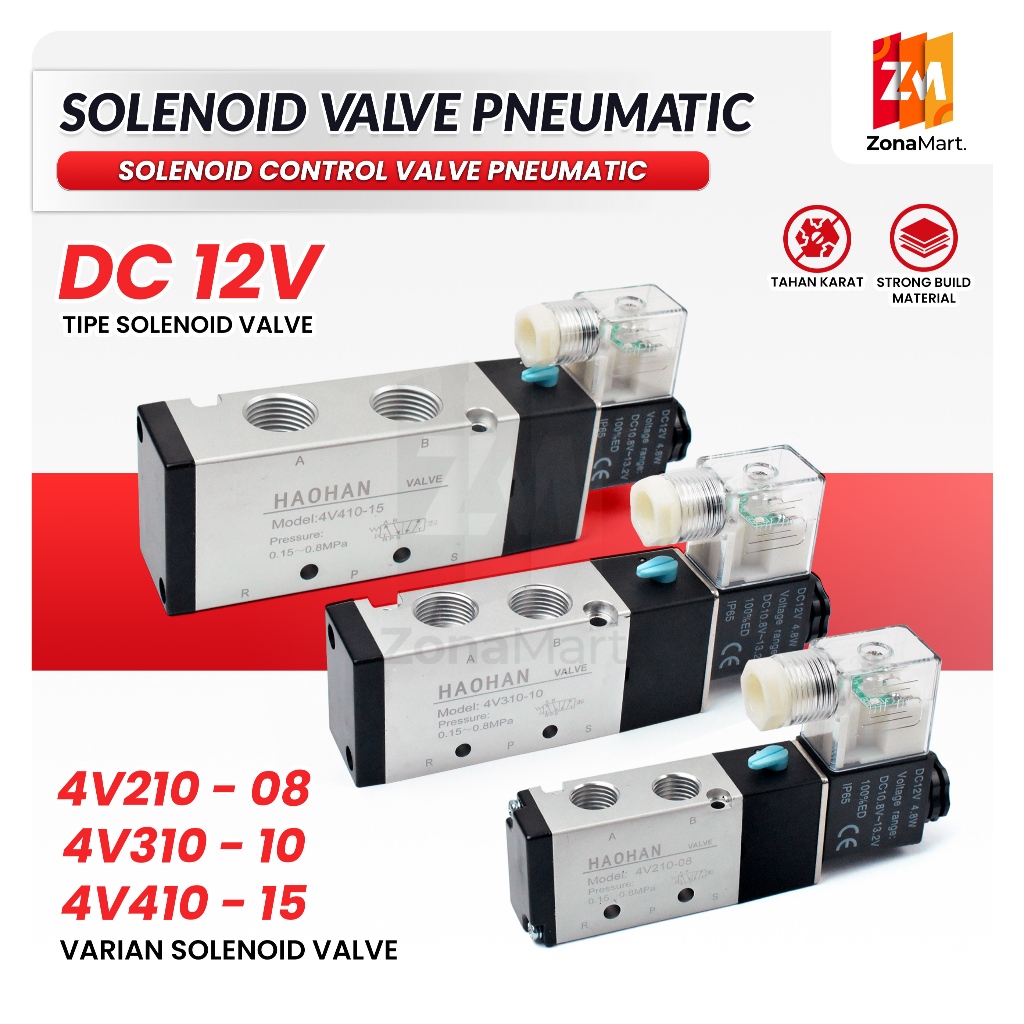 Jual Solenoid valve Pneumatic 4v210-08 Selenoid valve Angin air 4v210 ...