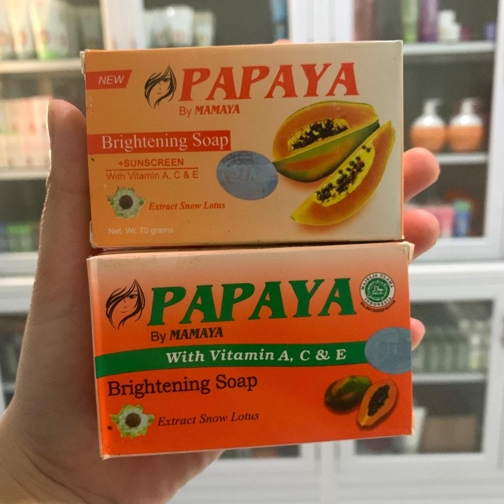 Jual {Mamaya/BESTSELLER} Papaya Brightening Soap+ Sunscreen BPOM Resmi ...