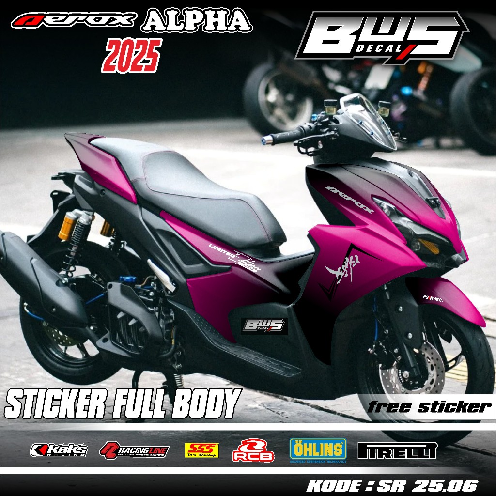 Jual COD Sticker Yamaha Aerox Alpha Turbo Full Body Tahun 2025 Sticker ...
