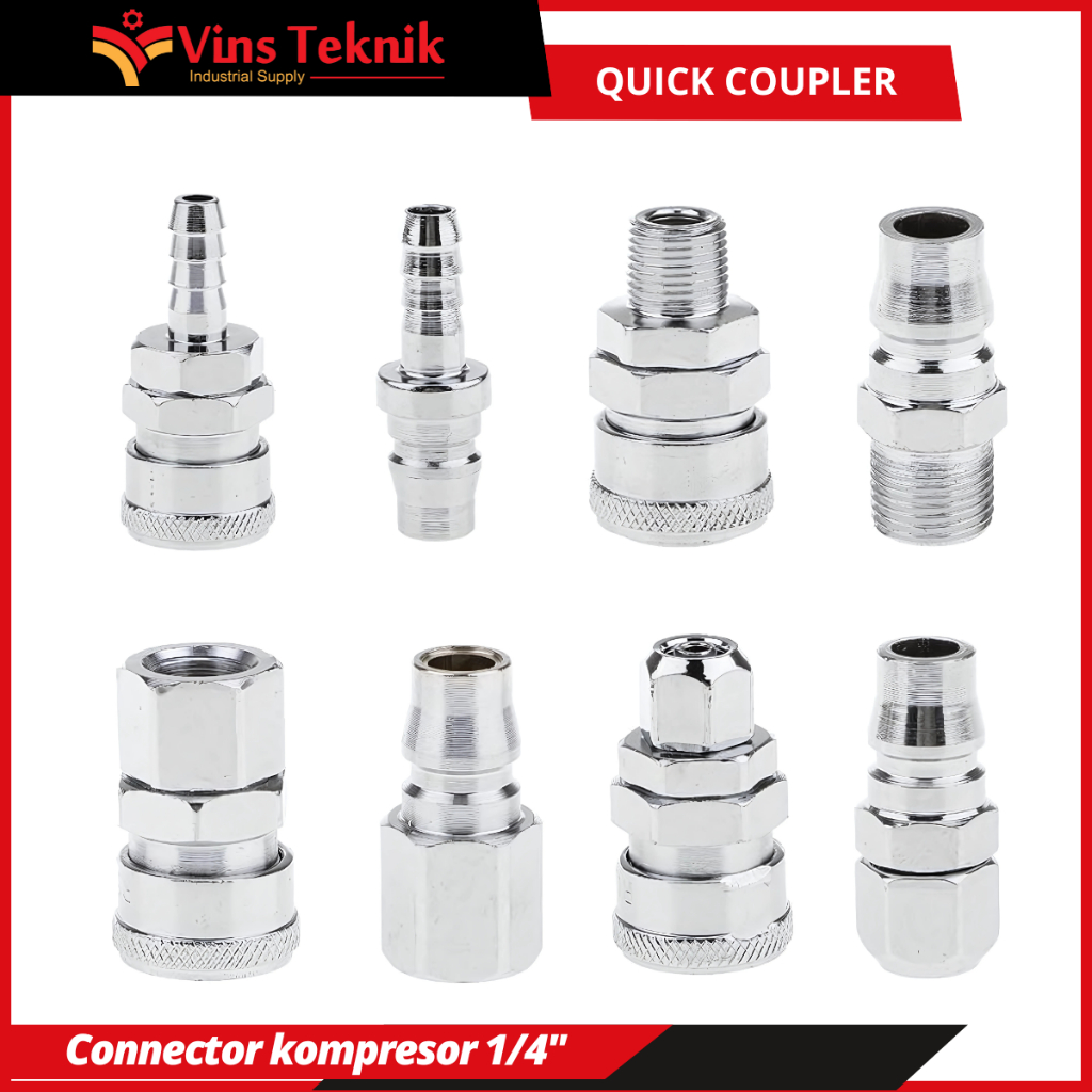 Jual Quick Coupler Connector Kopler Sambungan Selang Kompresor Neple ...
