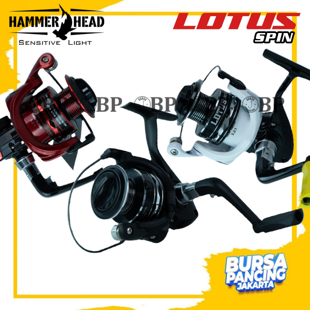Jual HAMMER HEAD Reel Spinning LOTUS SPIN 3000 Drag 5kg One Touch ...