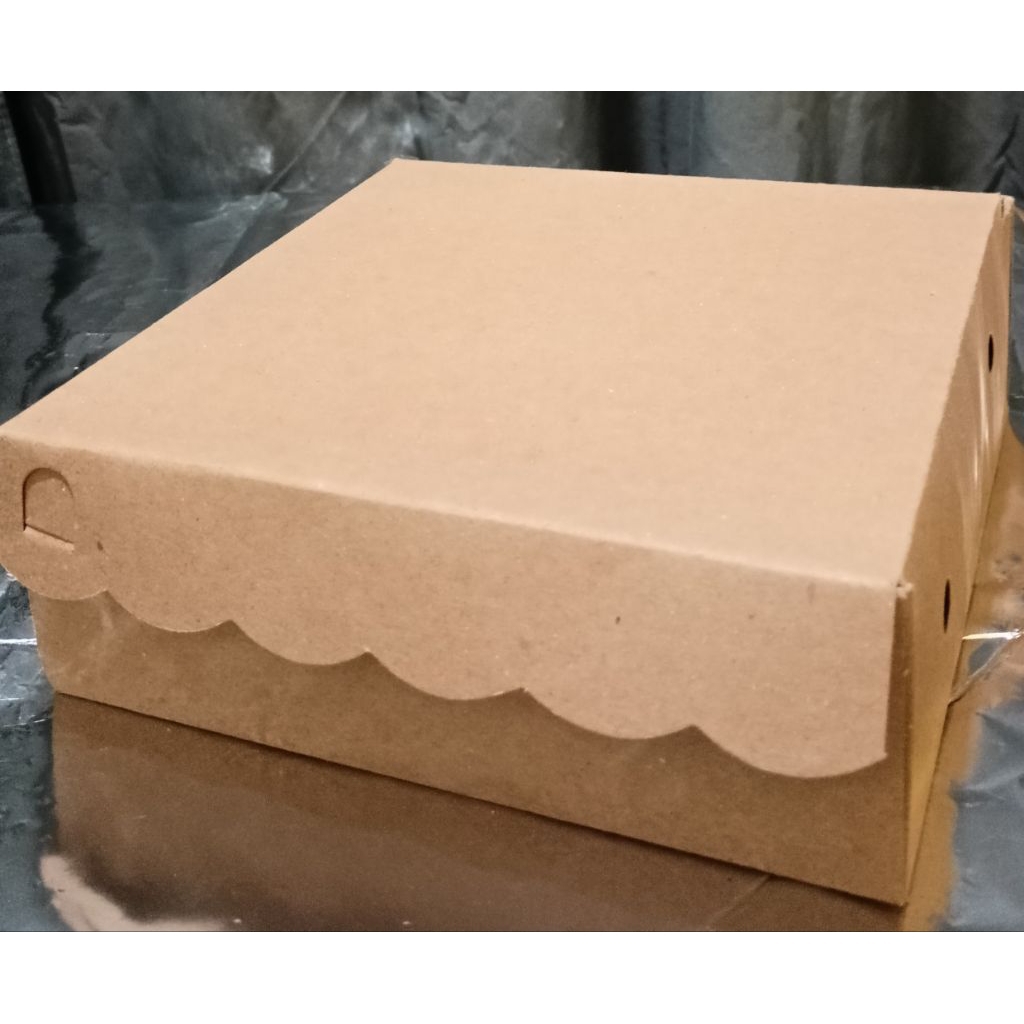 Jual (1pc)Dus Nasi kotak Kraft tebal Uk.20x20cm/box nasi R10K | Shopee ...