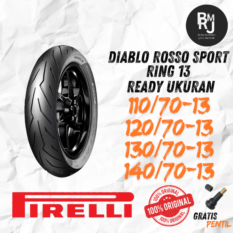 Jual SATUAN/SEPASANG BAN PIRELLI DIABLO ROSSO SCOOTER UKURAN 110/70,120/70,130/70,DAN 140/70 ...