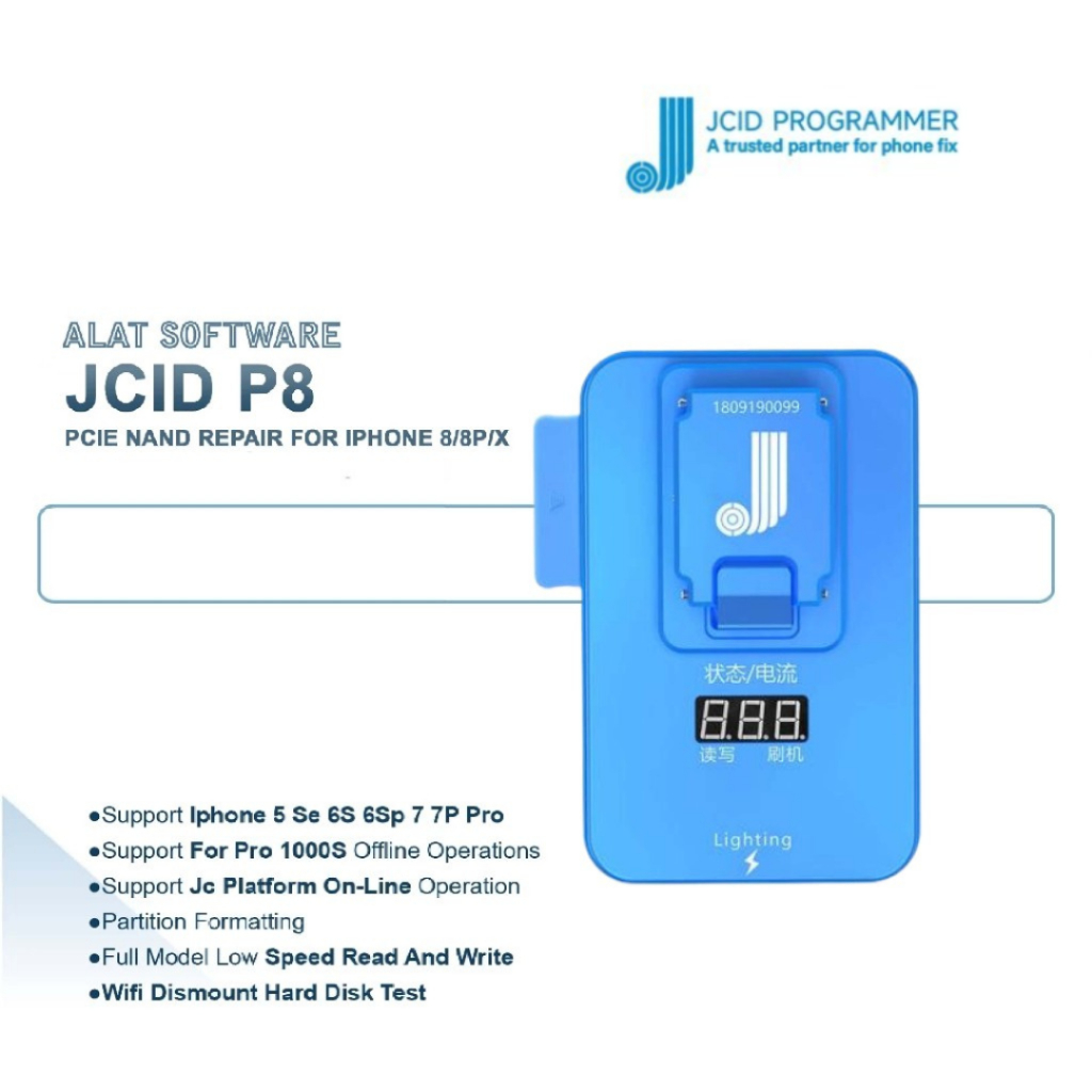 Jual JCID JC-P8 alat software PCIE nand repair for iP 8/8P/X Original ...