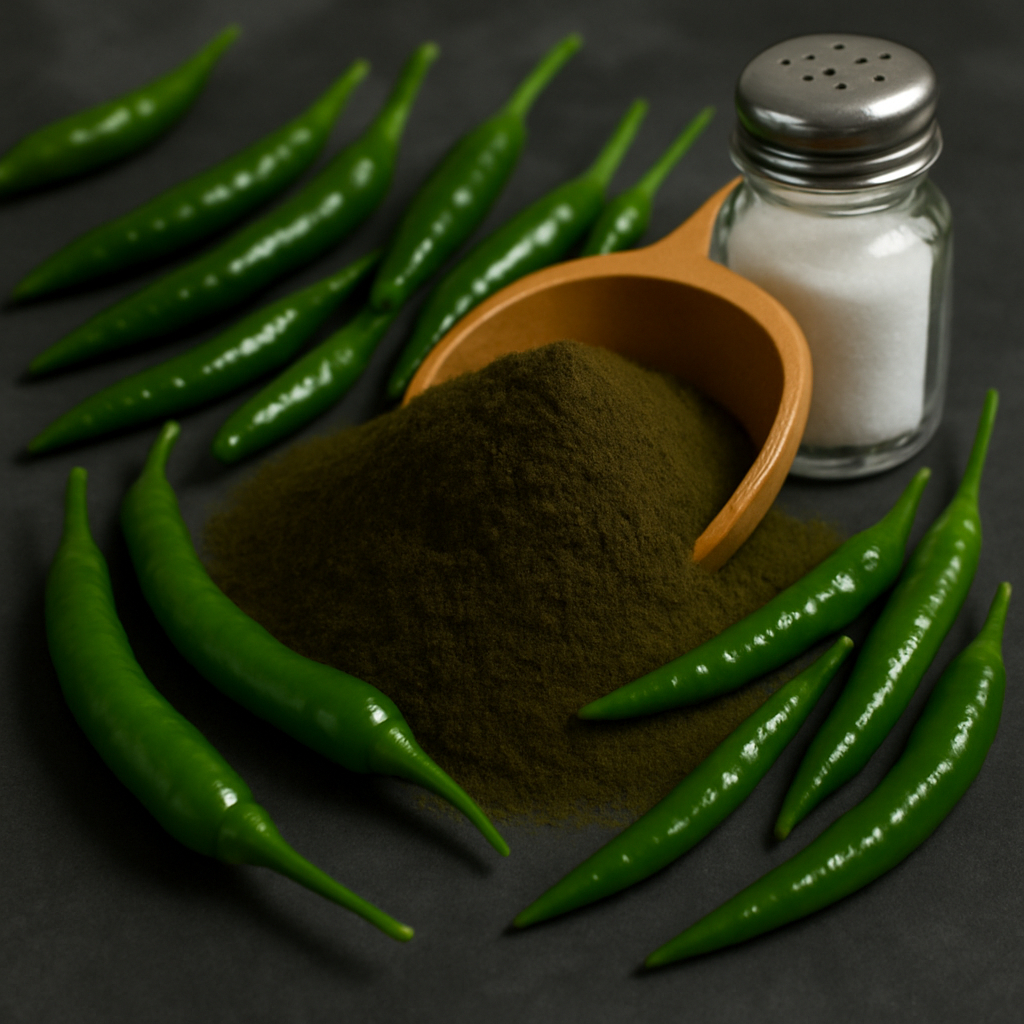 Jual Cabe Bubuk Hijau Pedas Gurih 1Kg Level 10 Green Ijo Chilli Powder ...