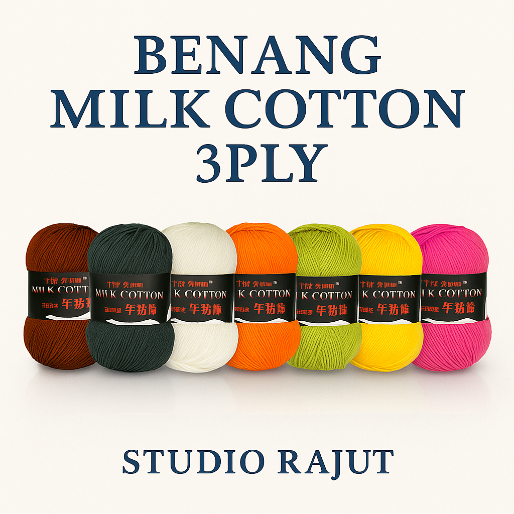 Jual STUDIO RAJUT - BENANG RAJUT CROCHET MILK COTTON YARN KATUN SUSU ...