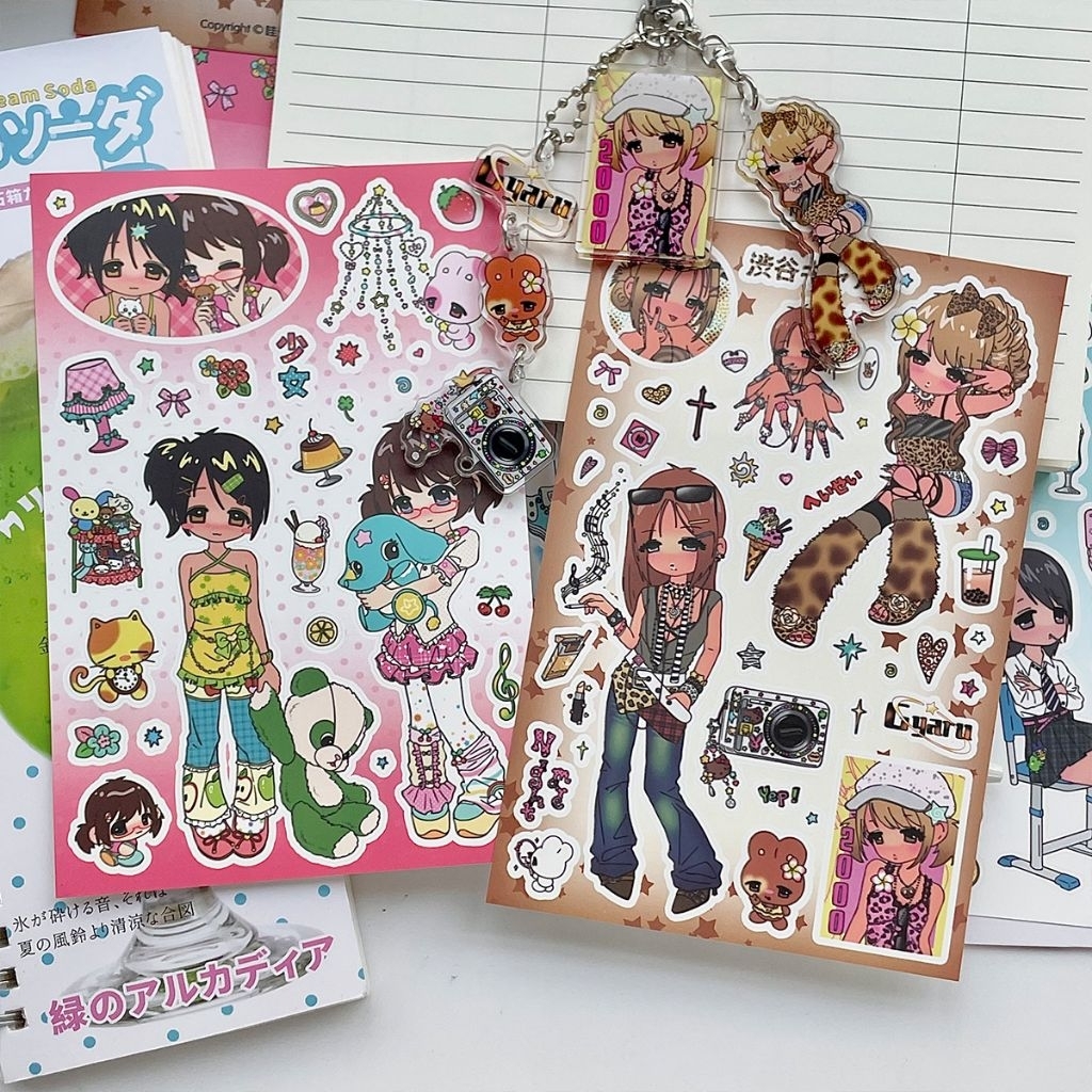 Jual [WindHeart] 1 lembar sticker sheet Cute Girl Character Stickers ...