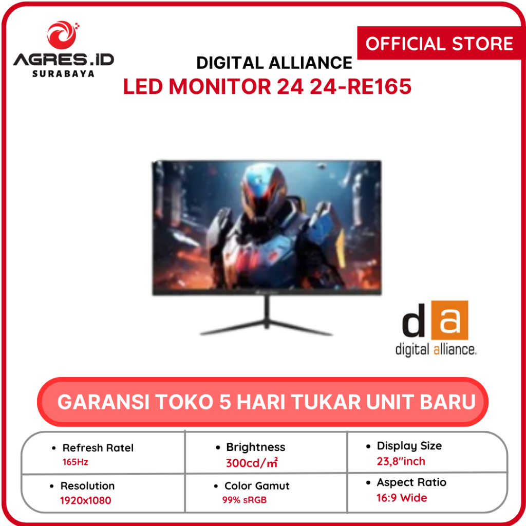 Jual DIGITAL ALLIANCE LED MONITOR IPS 24 INCH 165HZ (GARANSI RESMI ...