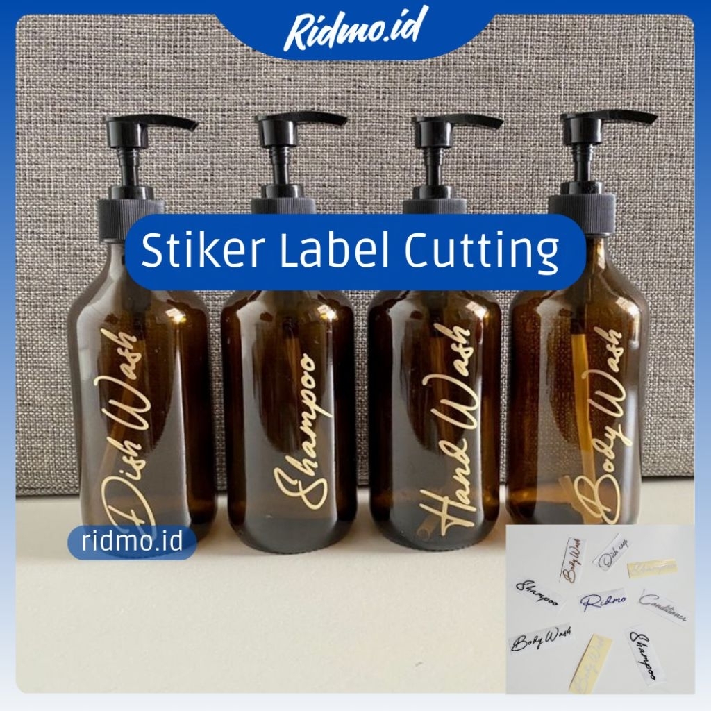 Jual Stiker Sabun | Stiker Bathroom Cutting | Label Botol Kamar Mandi ...