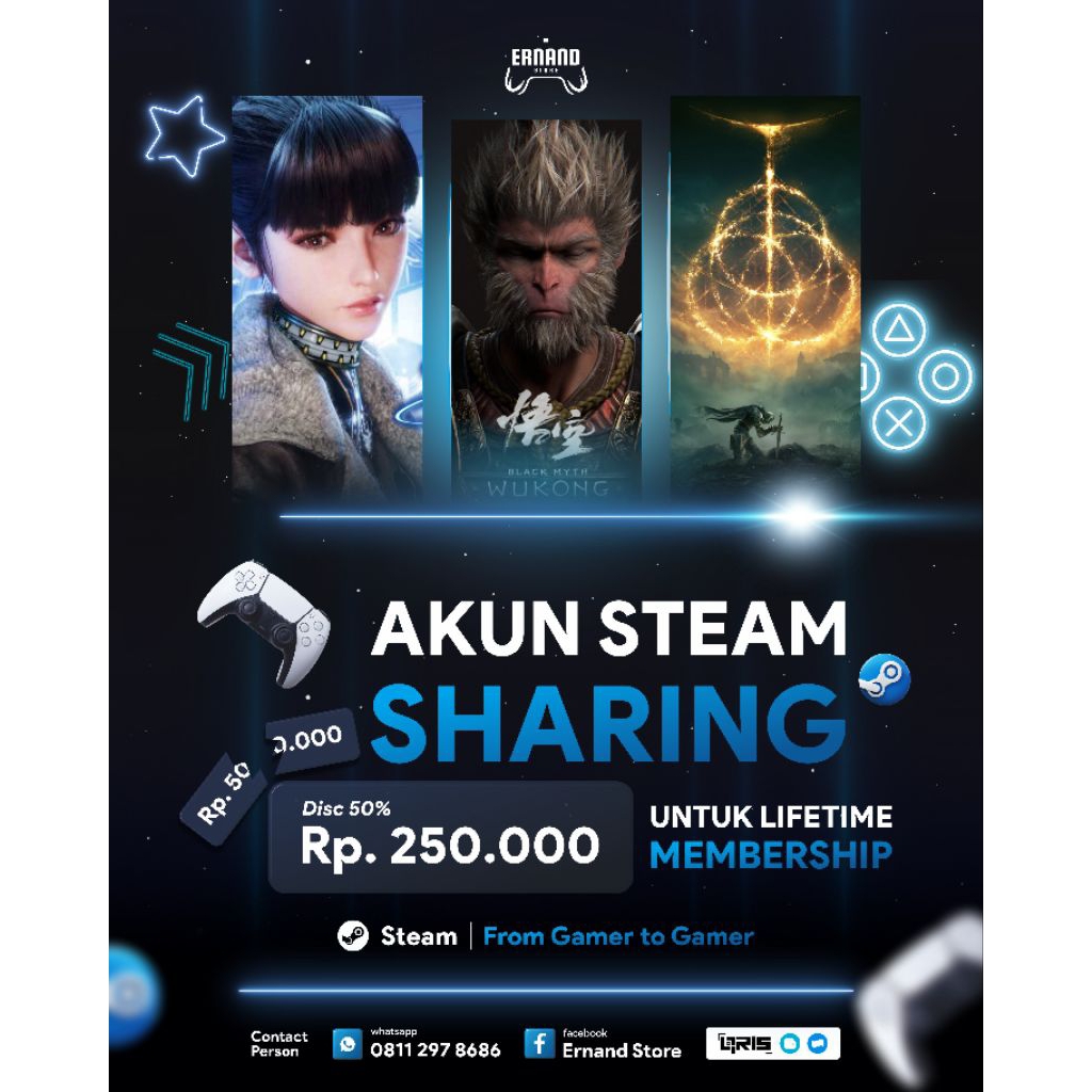 Jual Akun Steam Sharing Games | 3000+ Games 1 Akun | Lifetime Membership | Akun Sharing | Selalu ...