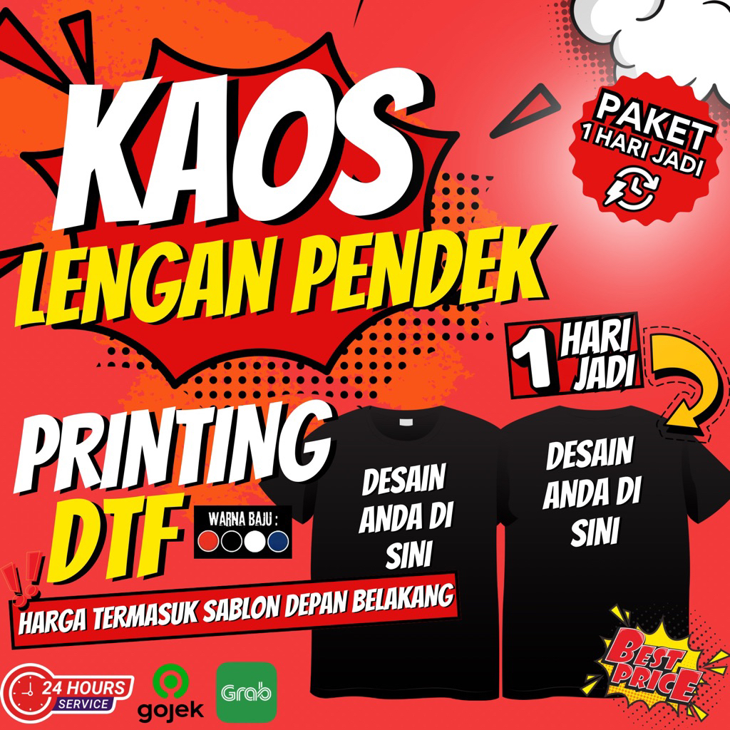 Jual (INSTANT/ SAMEDAY) 1 HARI JADI KAOS CUSTOM BAJU DESIGN SUKA SUKA ...
