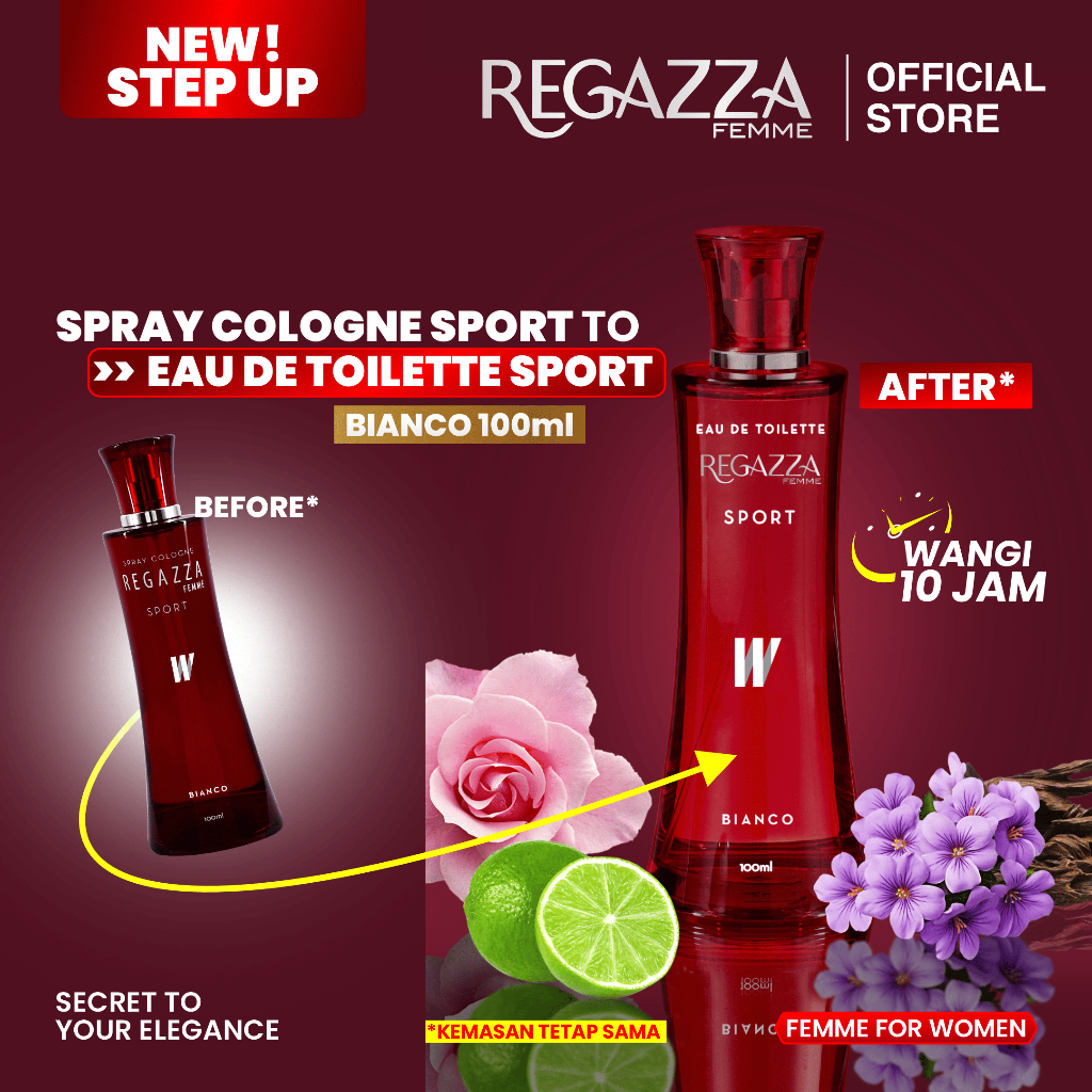 Jual Regazza Femme Eau De Toilette (EDT) Sport Bianco 100ml Parfum ...