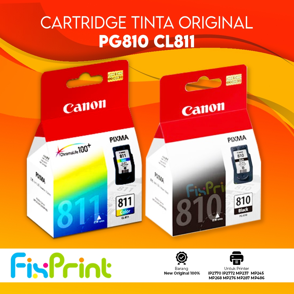 Jual Cartridge Canon PG 810 PG810 PG-810 CL 811 CL811 CL-811 Black ...