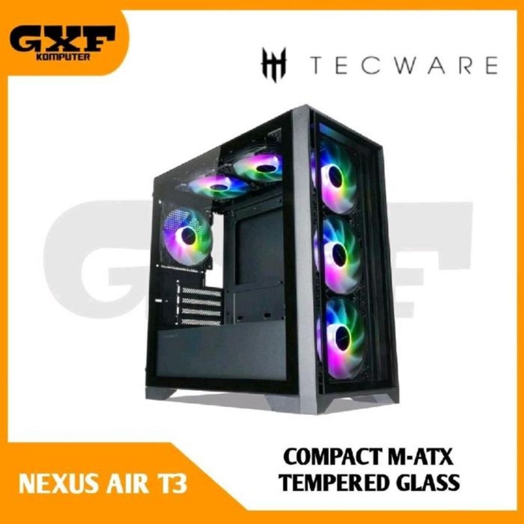 Jual Casing Tecware Nexus Air T3 M-ATX Include 6 Fan ARGB | Shopee ...