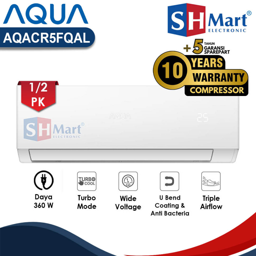 Jual AC AQUA JAPAN 1/2 PK AQACR5FQAL ANTI CORROSION INSTAN GARANSI ...