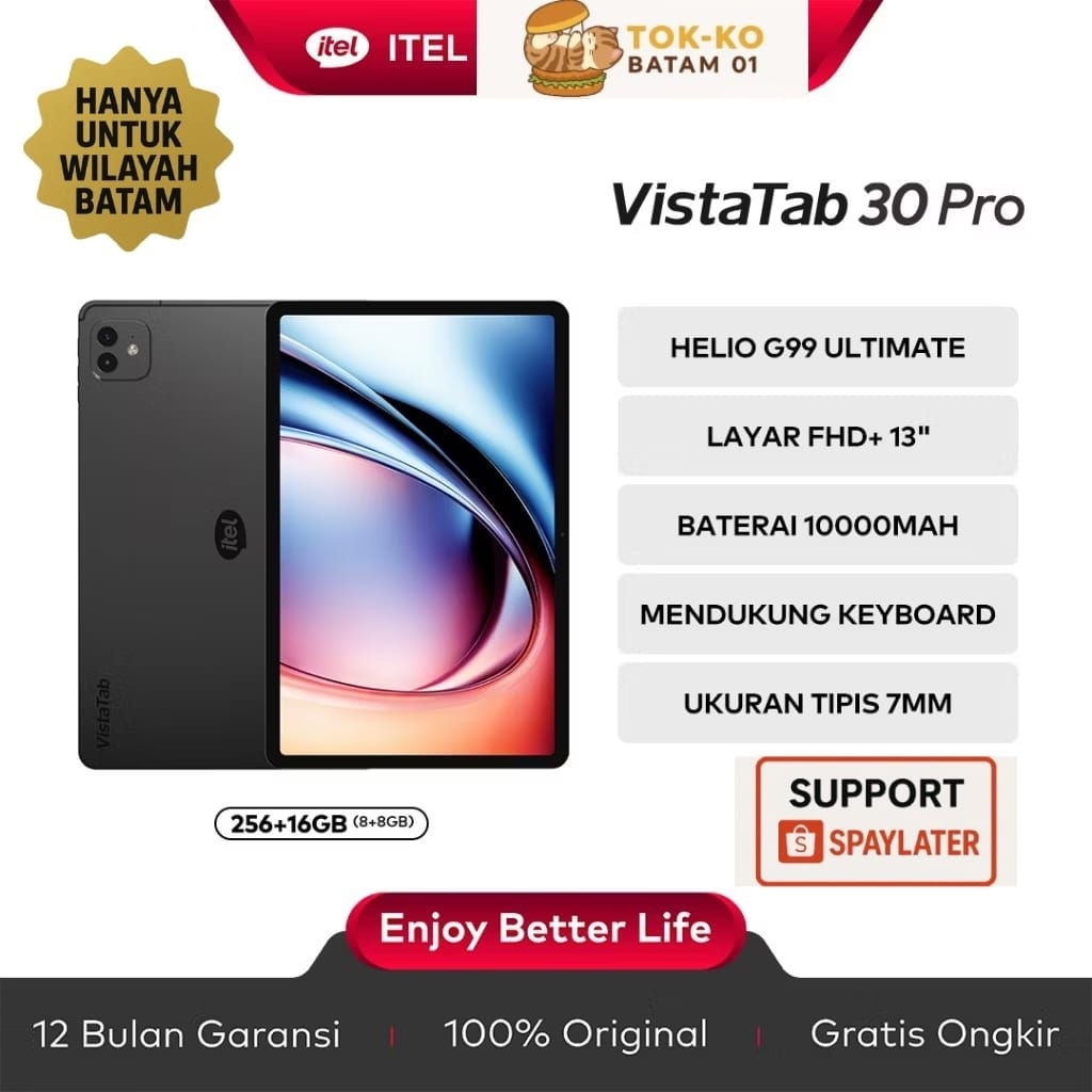 Jual ITEL VISTA TAB 30 PRO 8/256 GB 13 " Inch 10.000 mAh GARANSI ...