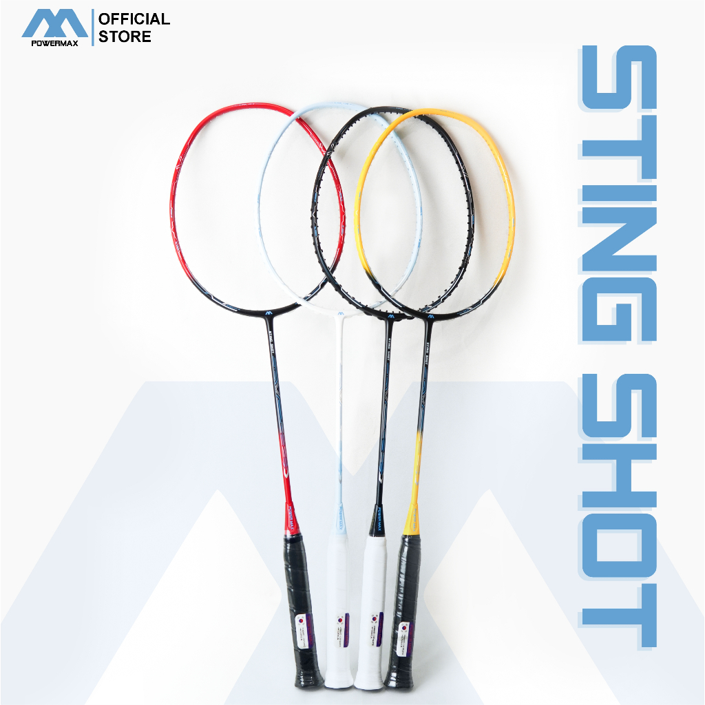 Jual POWERMAX Raket Badminton Bulutangkis Sting Shot 36 LBS 5U Carbon ...
