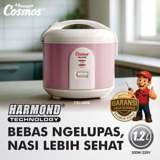 Jual Cosmos Rice Cooker Harmond CRJ-6028 V - 1.2L | Shopee Indonesia
