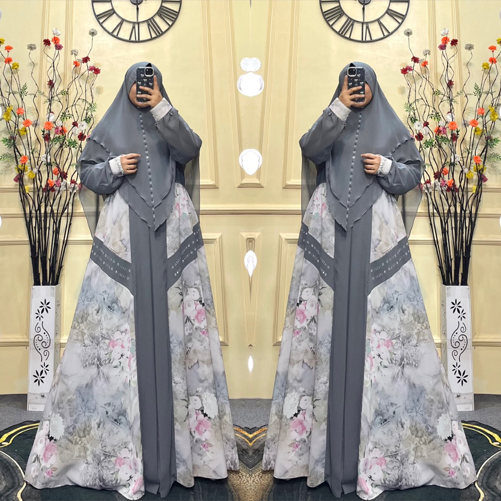 Jual GAMIS CERUTY PRINTING BABYDOLL || DRESS MUSLIM | Shopee Indonesia