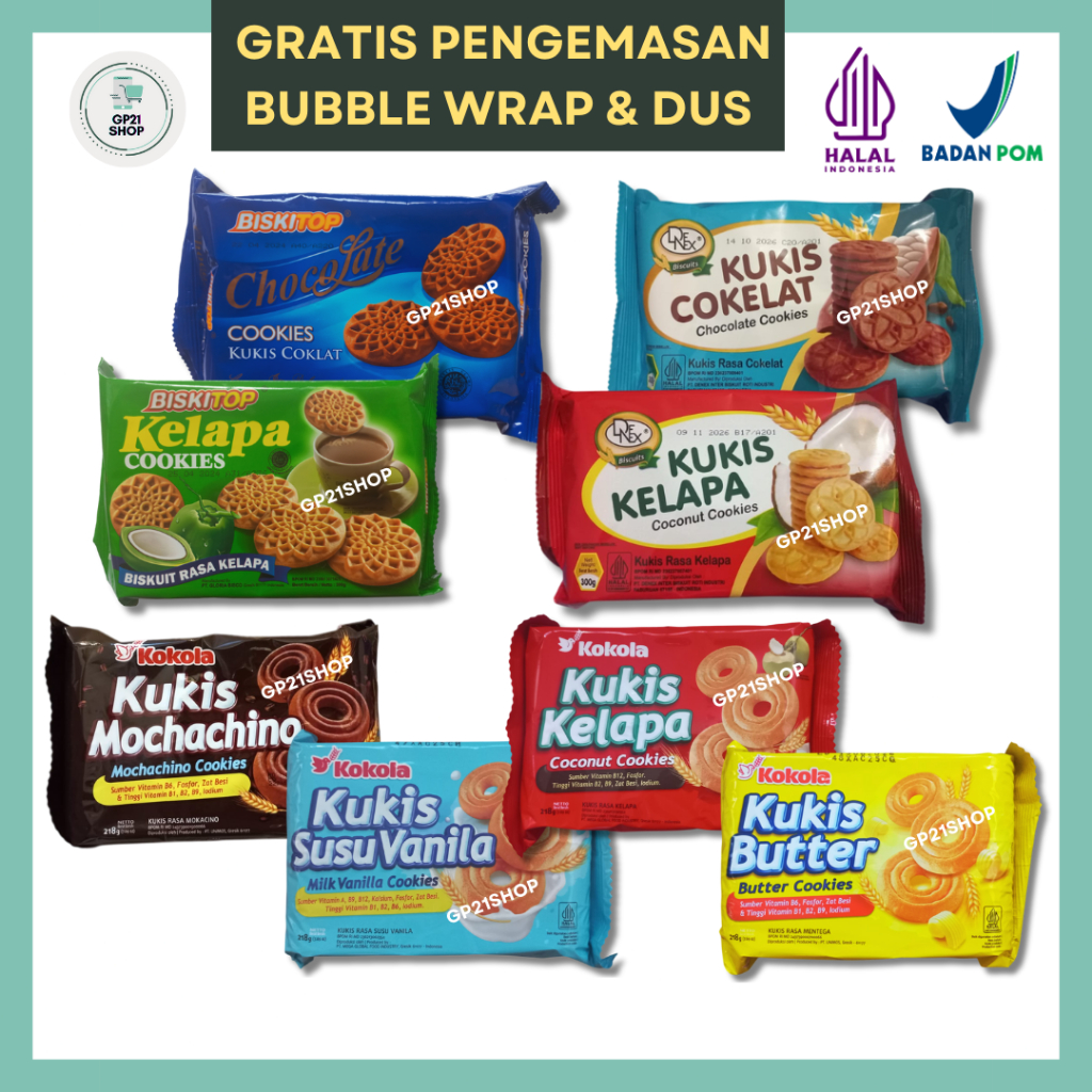 Jual Biskitop Denex Cookies Chocolate, Kelapa 300gr, Kokola Kukis 218gr ...
