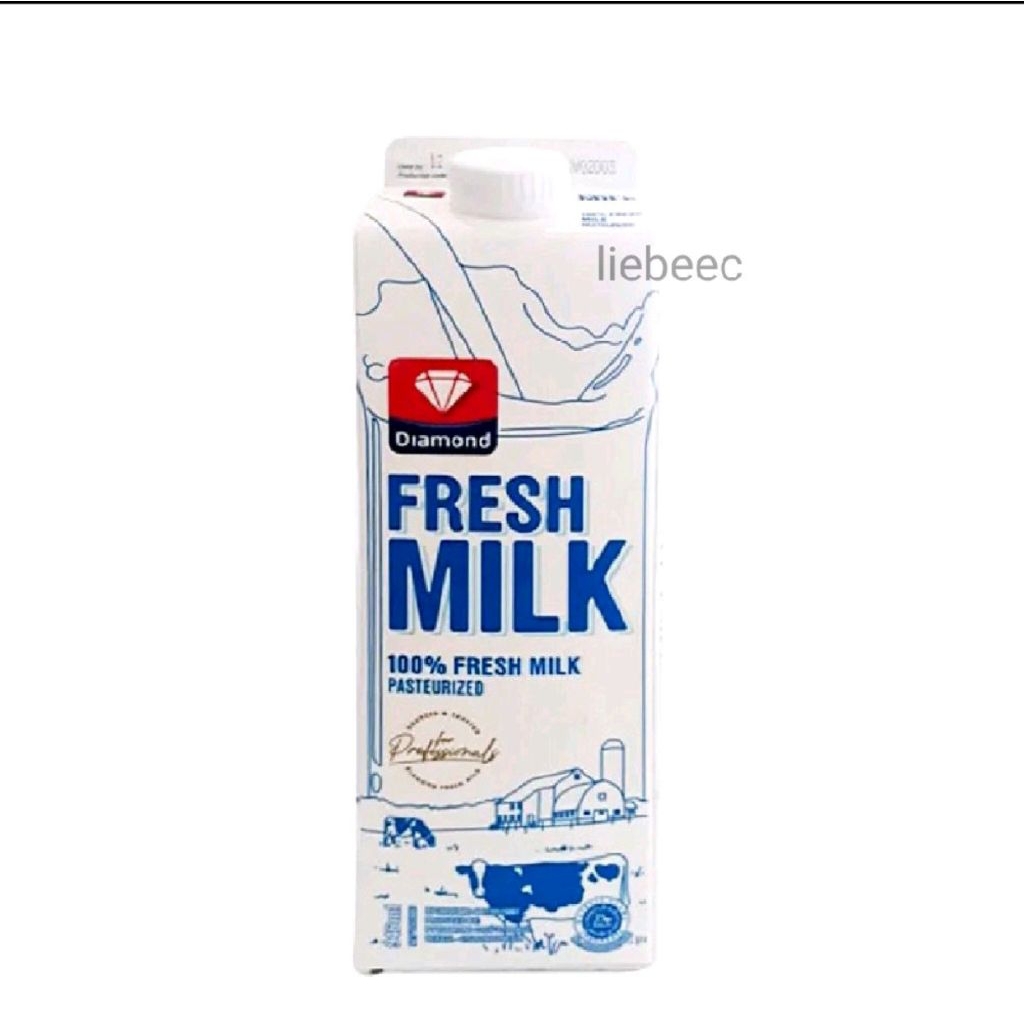 Jual Susu Segar Diamond Fresh Milk Plain 1000ML / 1 LITER / 1L | Shopee ...