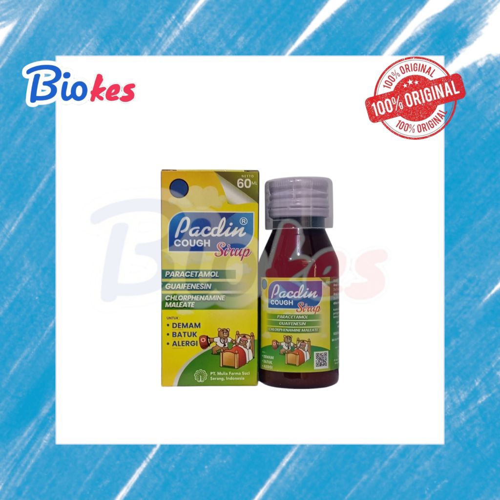 Jual PACDIN SIRUP ORIGINAL/STRAWBERRY 60ML obat batuk demam alergi anak ...