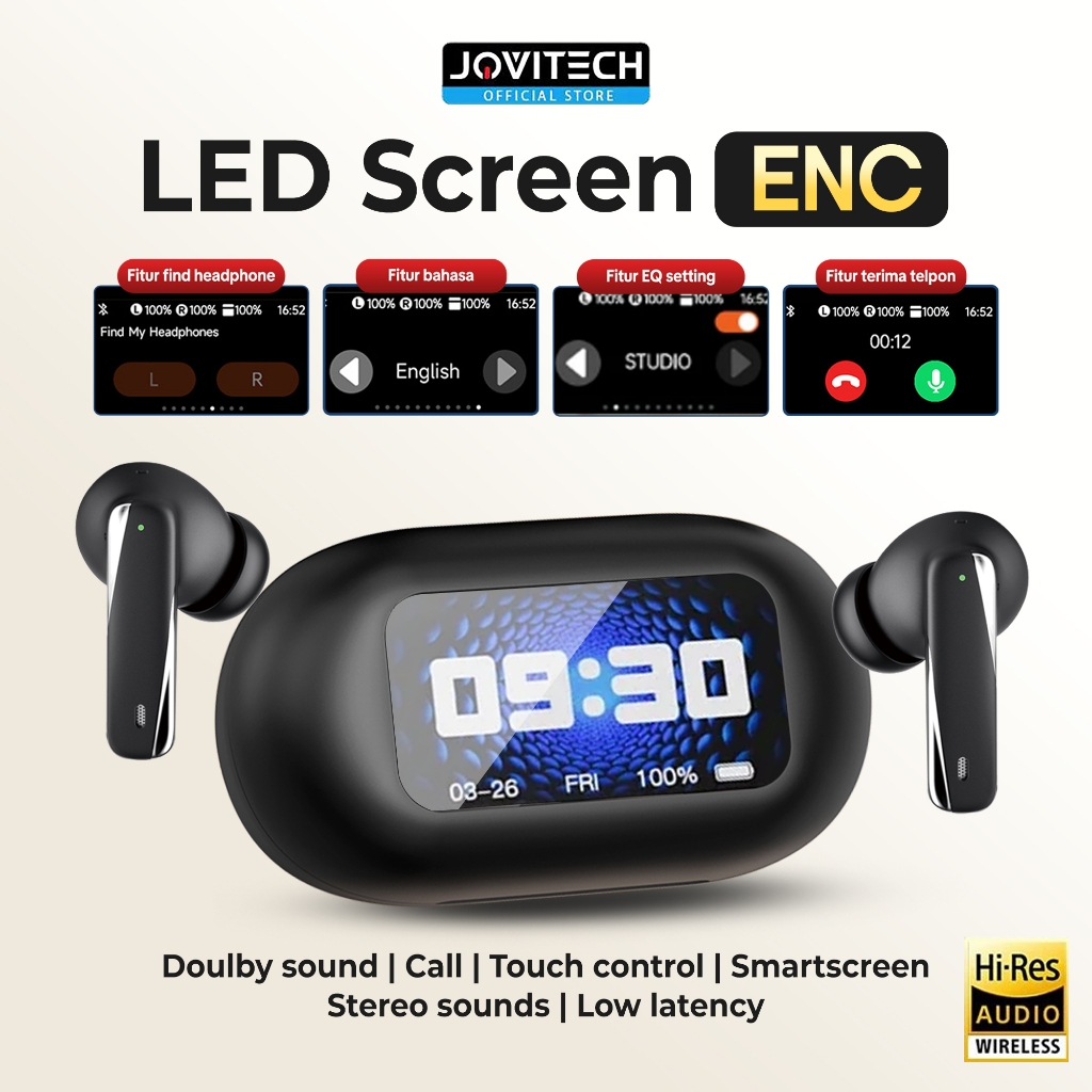Jual BEST ANC 2025 Jovitech EP78NC Pro Earphone Bluetooth 5.4 TWS ANC ...