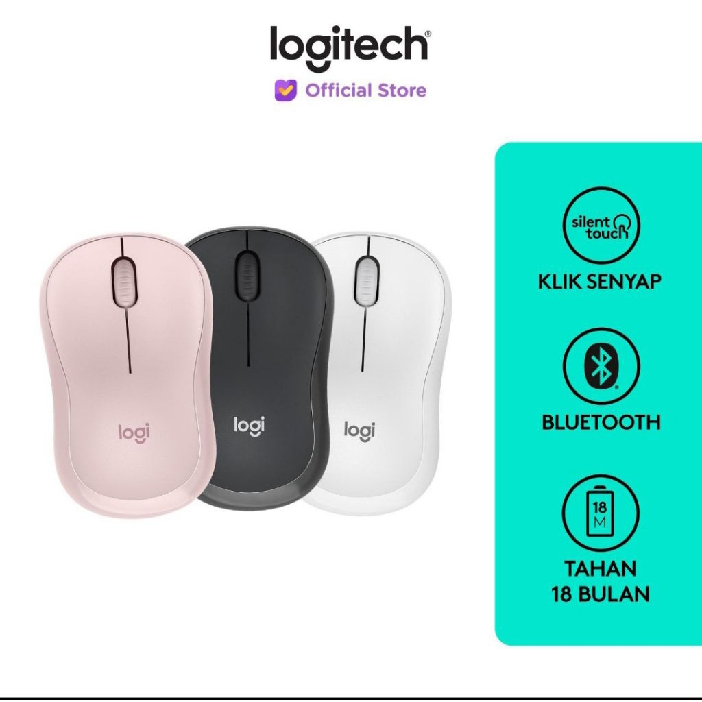 Jual Logitech M240 Mouse Wireless Bluetooth Silent Click M 240 M-240 ...
