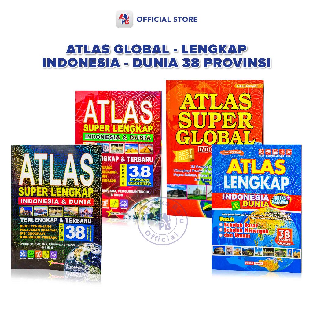 Jual Buku Atlas 38 Provinsi Edisi Terbaru / Atlas Lengkap Indonesia Dan ...
