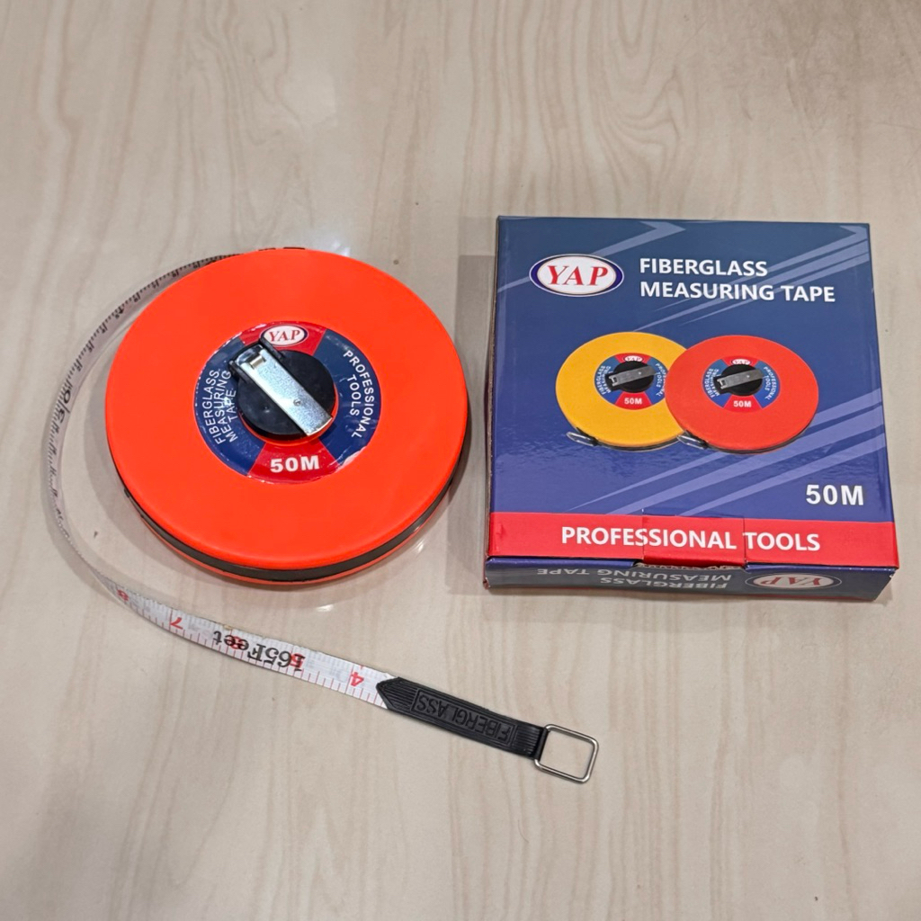 Jual YAP Meteran BULAT 50meter pvc bulat ORI meteran gulung bulat 50 ...
