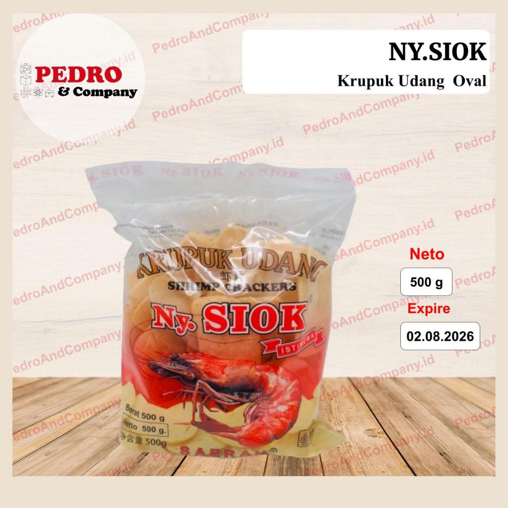 Jual Ny. Siok - Kerupuk udang oval / shrimp crackers 500 gr | Shopee ...