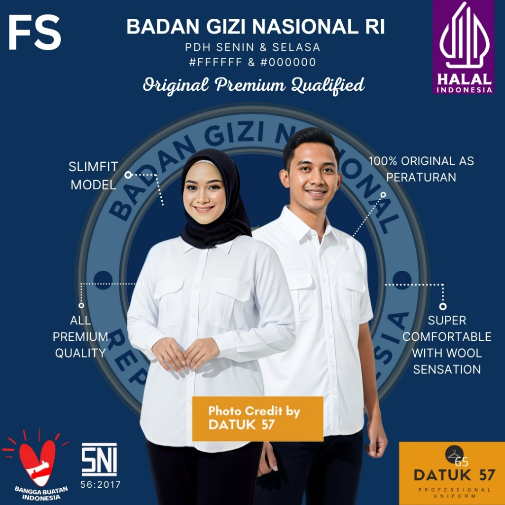 Jual [FULL SET] Datuk 57 Premium : Seragam Atasan PDH Bawahan Celana ...