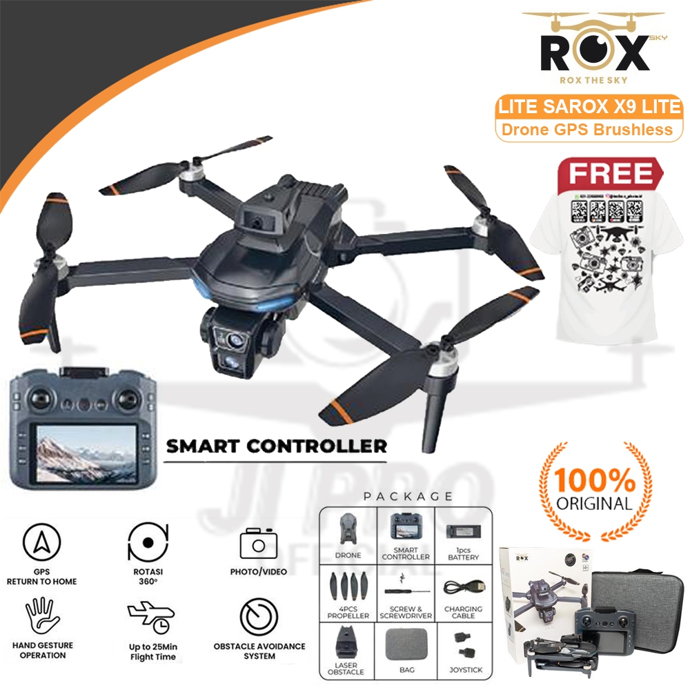 Jual ROX X9 LITE SC WITH SMART CONTROLLER 25 MIN GPS BRUSHLESS DRONE ...