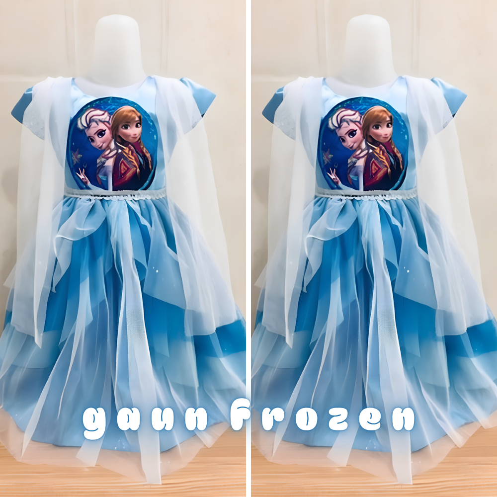 Jual DRESS ULANG TAHUN FROZEN ELSA ANAK USIA 3-7 TAHUN / GAUN PESTA ...