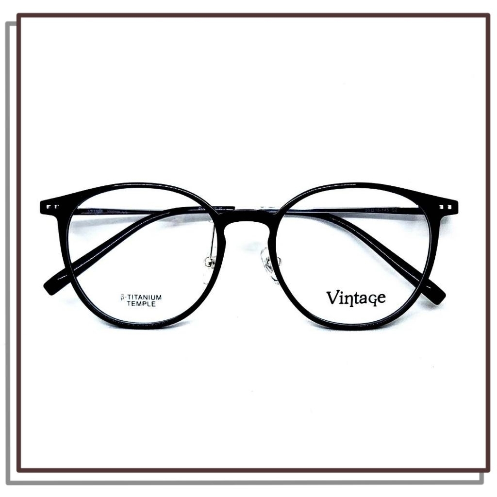 Jual FRAME KACAMATA TITANIUM VINTAGE 51336 Model Bulat Keren Elegan ...