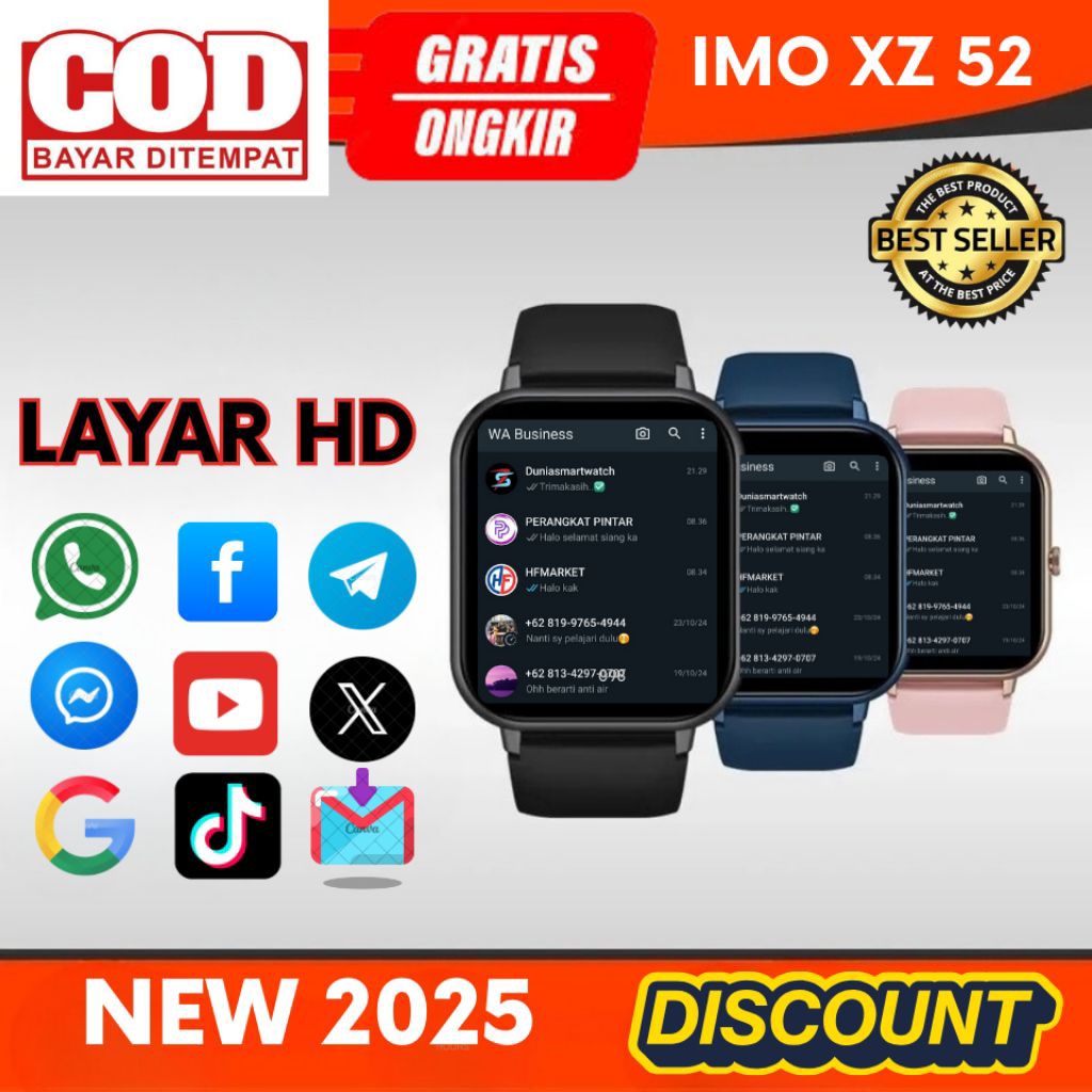 Jual SPESIAL 2025 JAM TANGAN IMO XZ 52 COD BISA CUSTOM WALPAPER ...