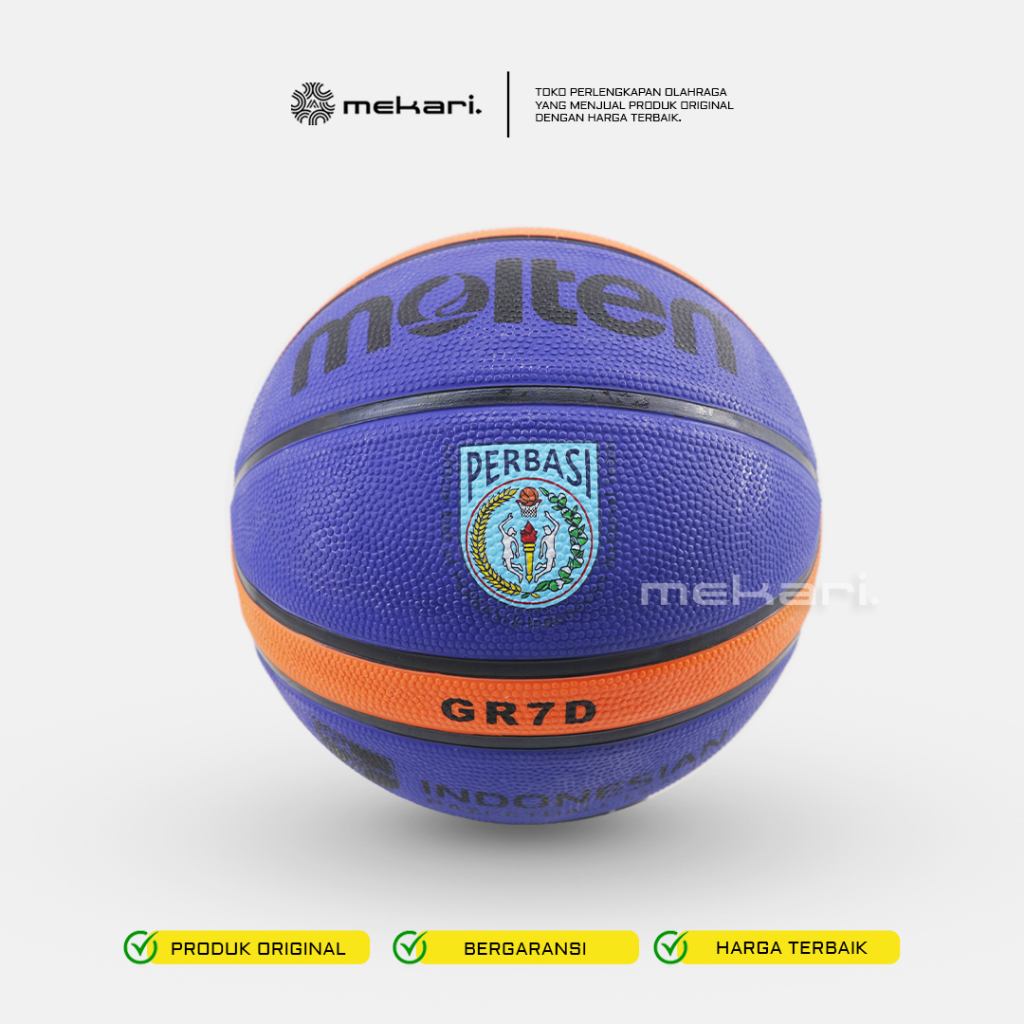 Jual Bola Basket Molten GR7D Blue Size 7 ( Outdoor ) | Shopee Indonesia