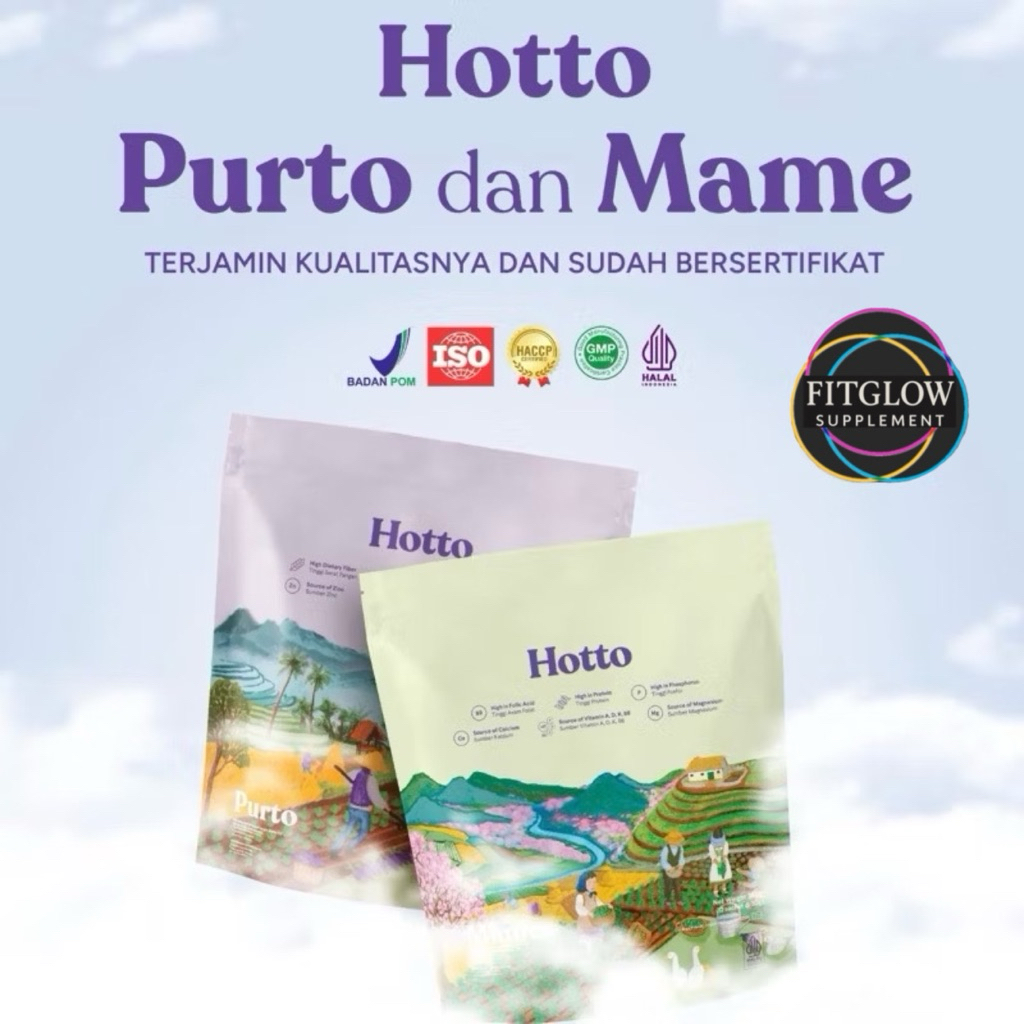 Jual (Bisa Gosend) HOTTO PURTO Ubi Ungu / HOTTO COCOA Coklat 1 POUCH 16 ...