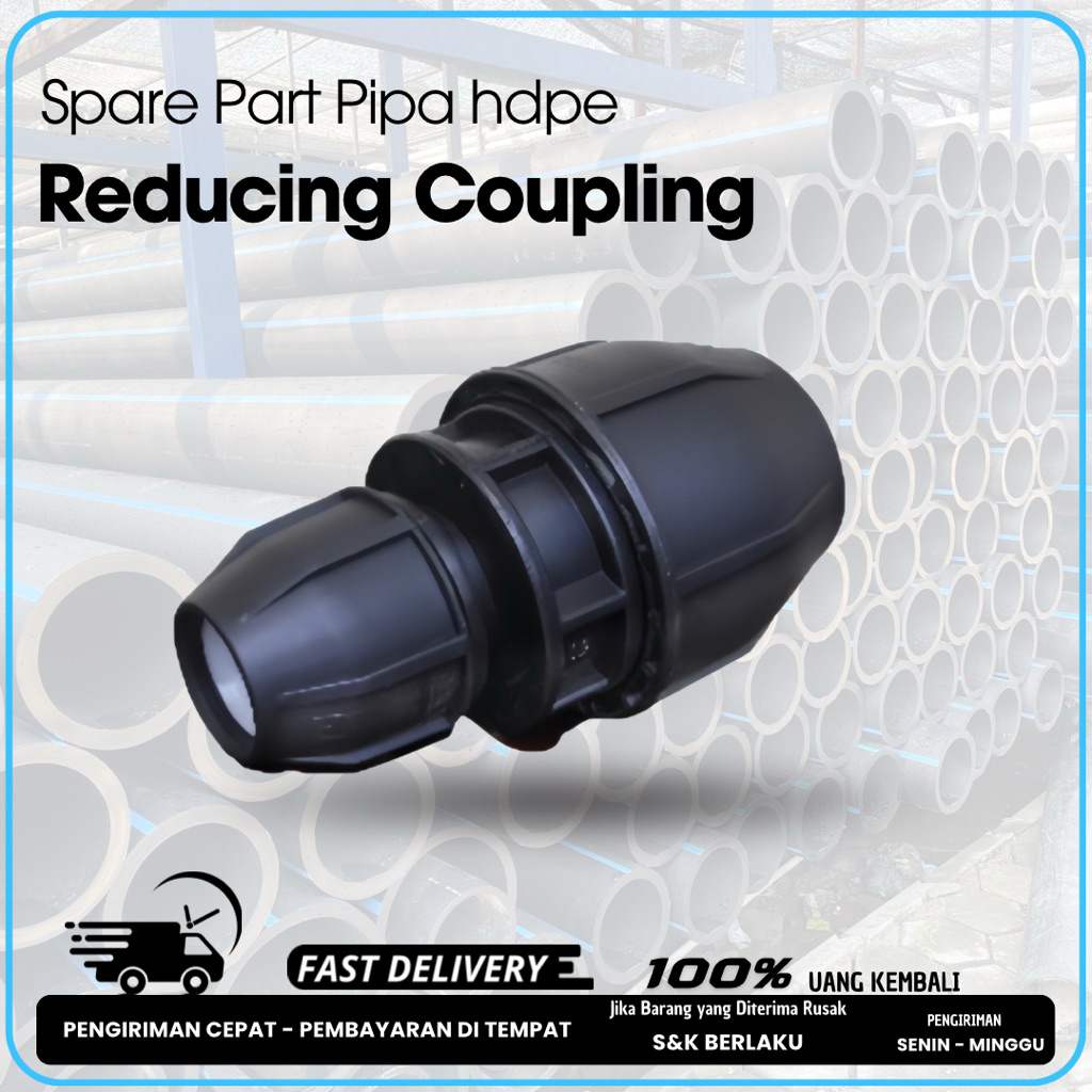 Jual Reducer coupling pipa hdpe Ukuran 40x25 | Coupler Compression ...