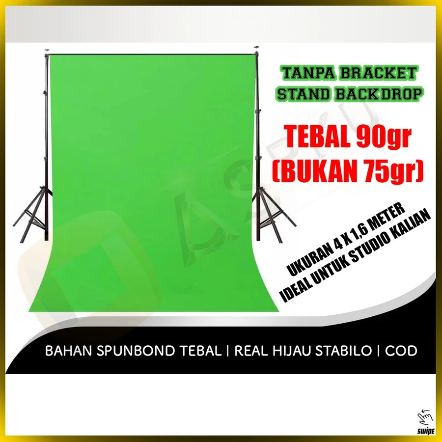 Jual [oddsolshop] pekanbaru/Green Screen Spundbond 95gr 4mx1.6m Studio ...