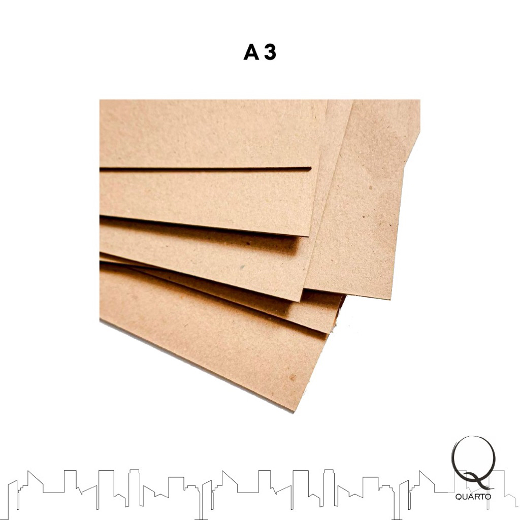 Jual Kertas Karton A3 42x30cm Tebal 2mm | Warna Cokelat | Bahan Maket ...