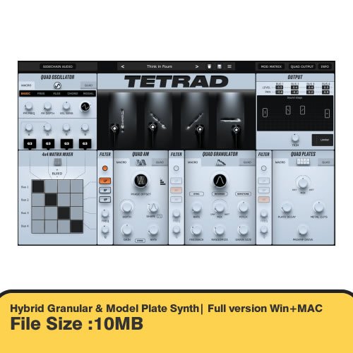 Jual VST Tetrad – Hybrid Granular & Model Plate Synth | Shopee Indonesia