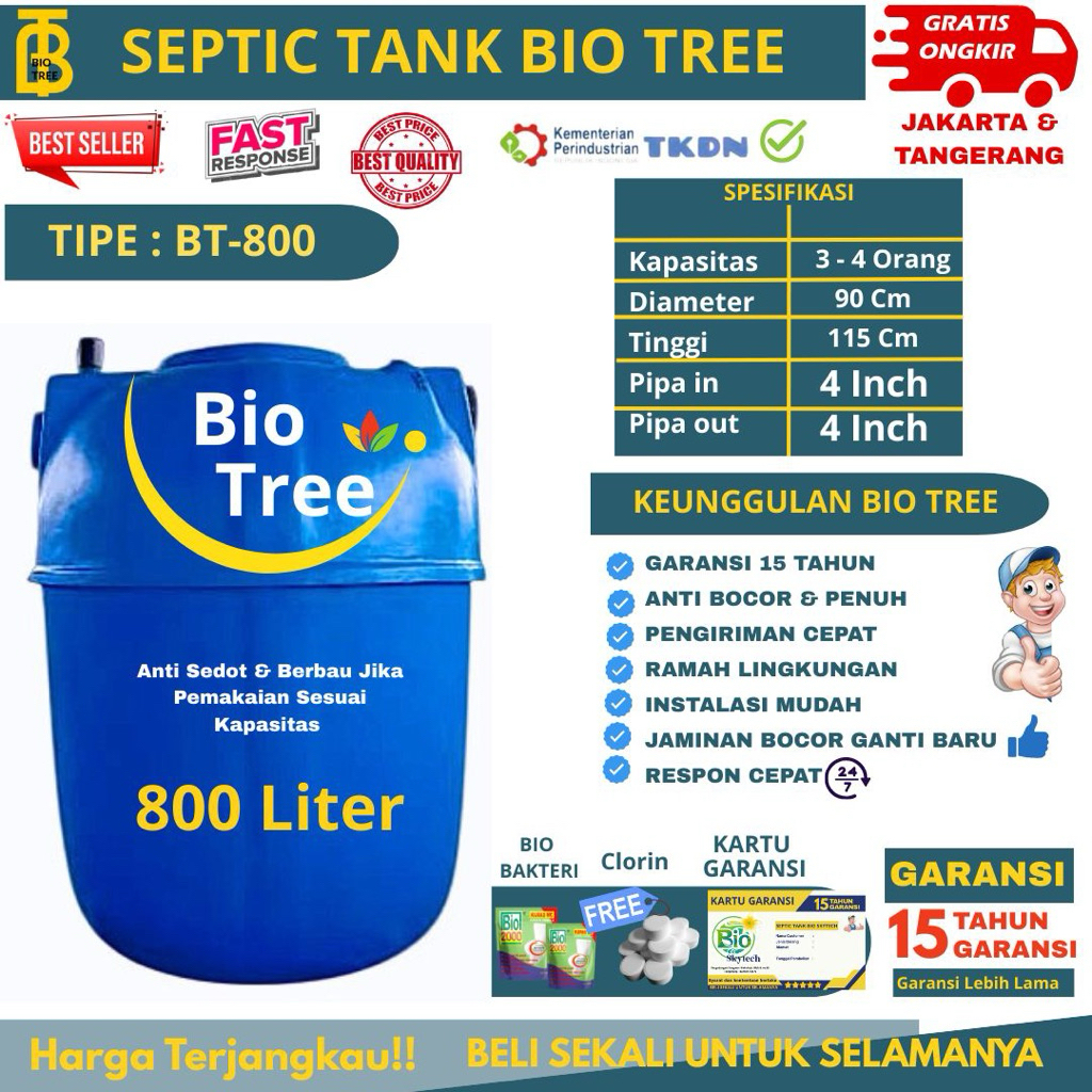 Jual Septic Tank Bio Tree 800 Liter | Shopee Indonesia