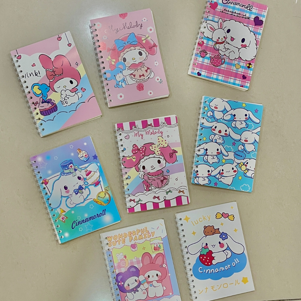 Jual Buku Ring A5 Bergambar Sanrio Kuromi Hello Kitty Melody Cinnamorol ...